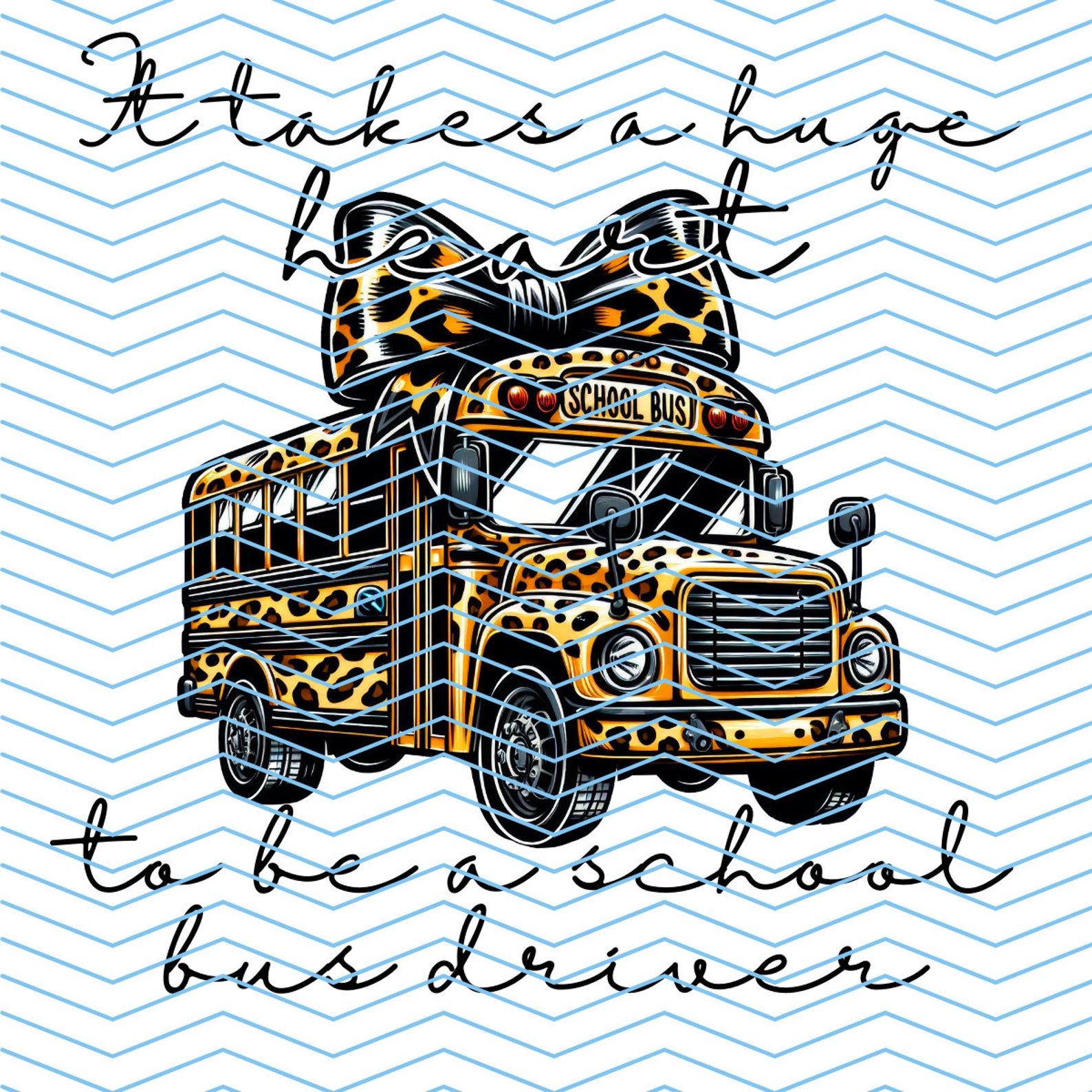 It Takes a Huge Heart to Be a School Bus Driver/checkered/retro/png - Etsy