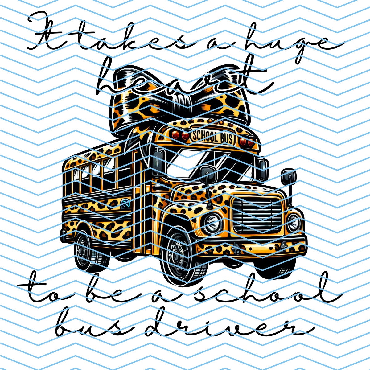 It Takes a Huge Heart to Be a School Bus Driver/checkered/retro/png - Etsy