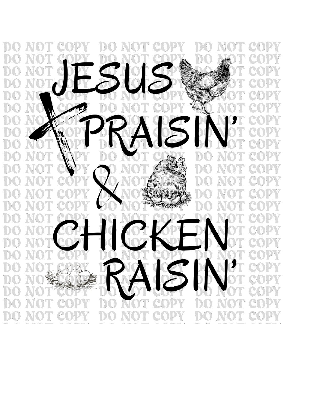 Jesus Praisin and Chicken Raisin/png/shirt Design - Etsy