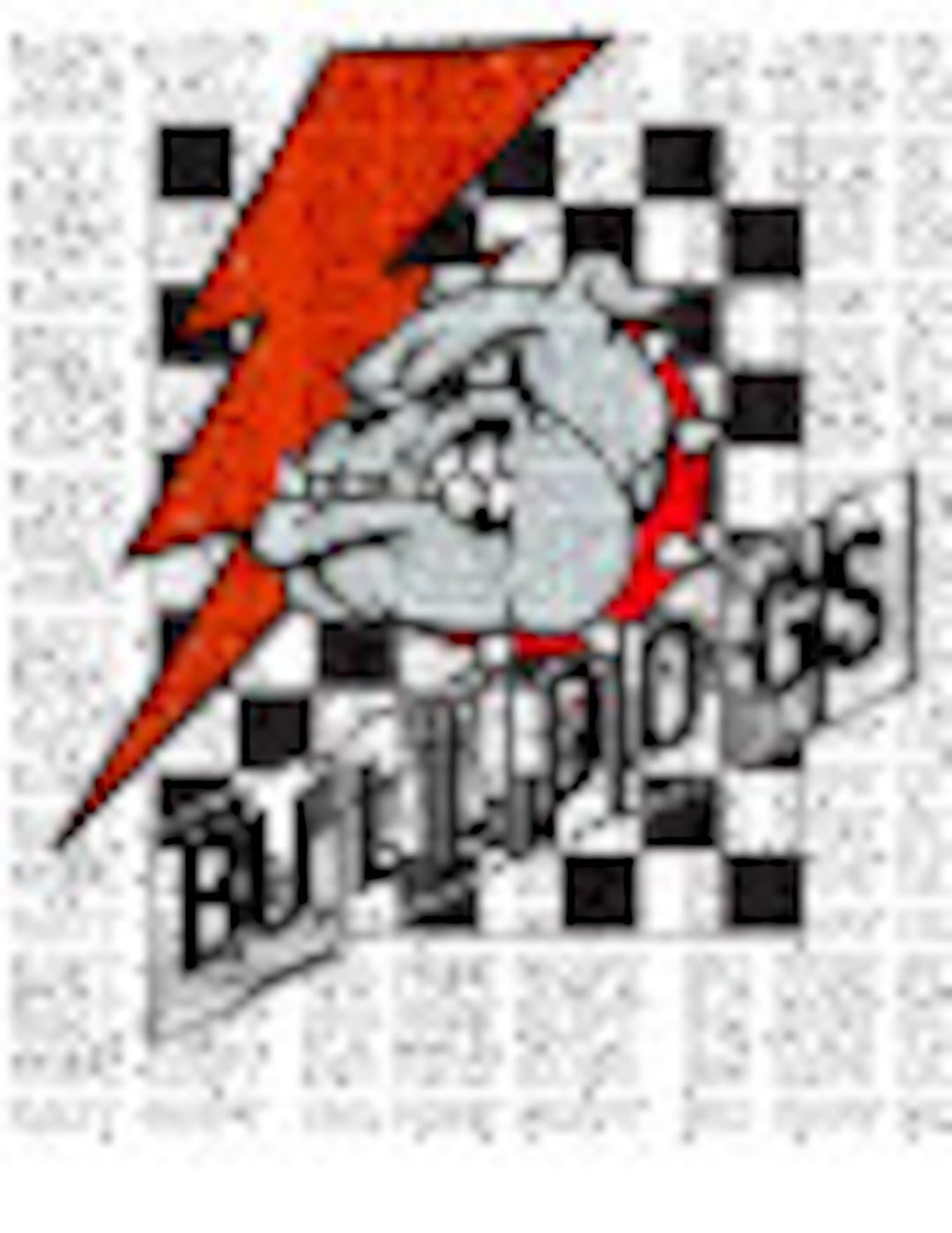 Checkered Bolt Bulldogs Mascot - Etsy