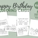 Printable Birthday Cards | Color Your Own Birthday Card | Digital ...