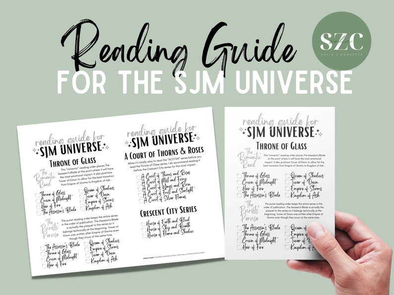 Digital Download - Printable Bookmark - for SJM Universe: Throne of ...