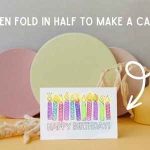 Printable Birthday Cards | Color Your Own Birthday Card | Digital ...