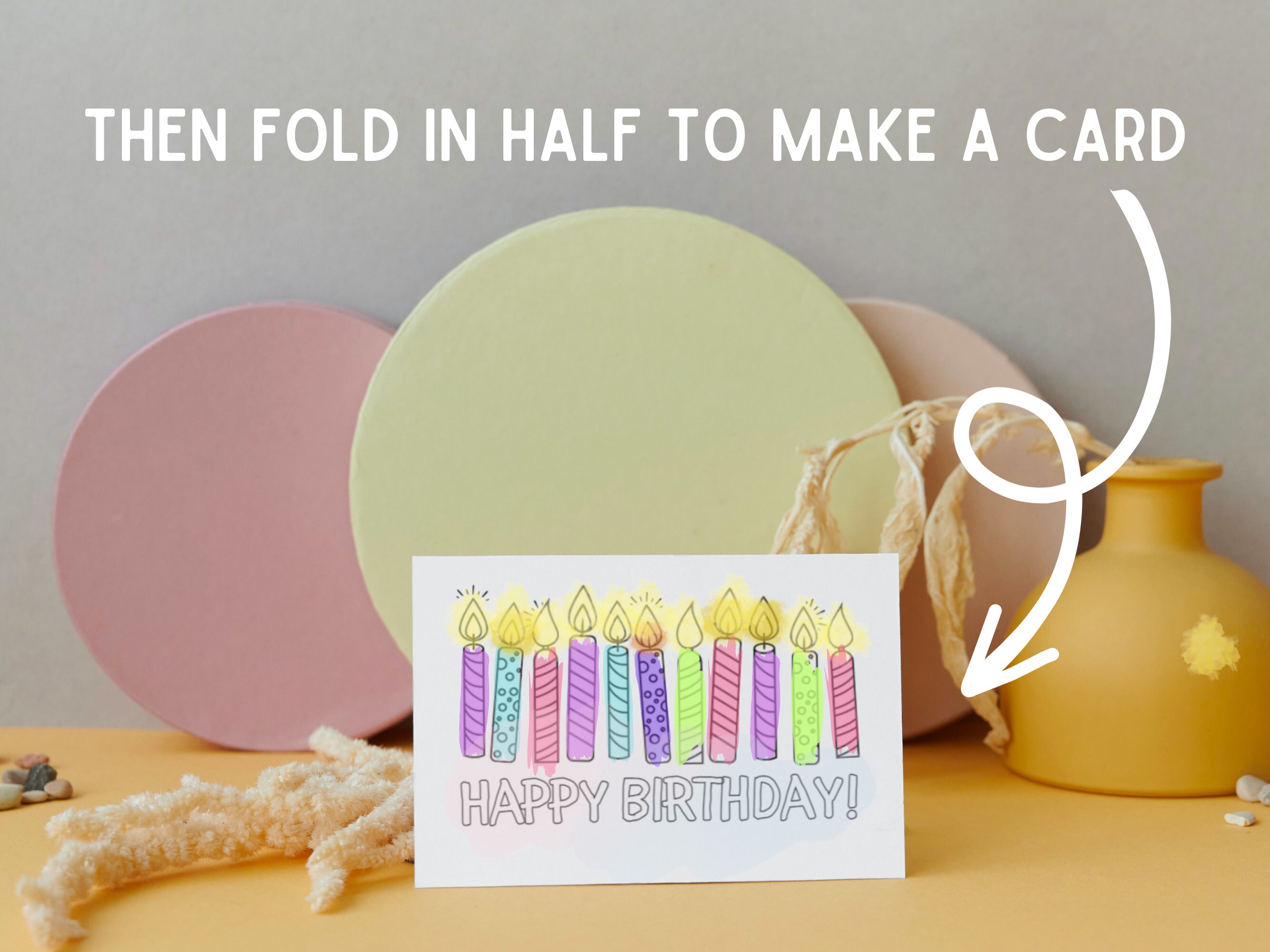 Printable Birthday Cards | Color Your Own Birthday Card | Digital ...