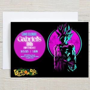Dragon Ball Goku Birthday | Invitation | Editable Template | Digital ...