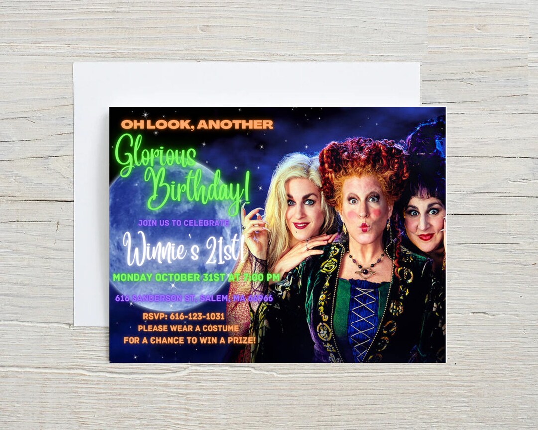 Birthday | Hocus Pocus | Invitation | Editable Template | Digital ...