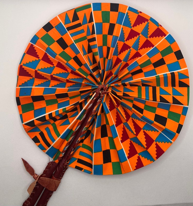 Handcrafted Kente Cloth Fan, African Print Fabric, Unique Wall Decor - Etsy
