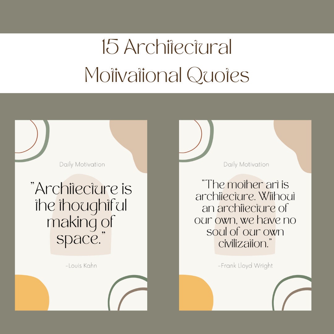 15 Architectural Motivational Quotes: Printable, Motivation ...