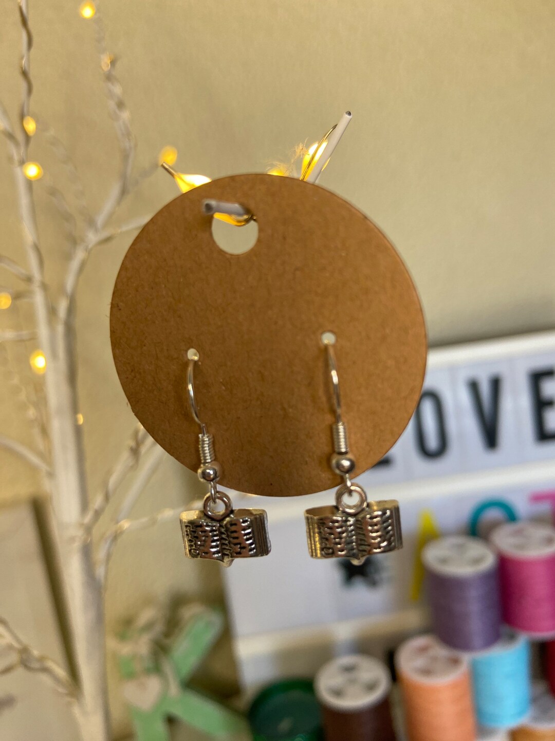 Hollow 3D Open Book Decorative Drop Earrings. Perfect Gift for Readers ...