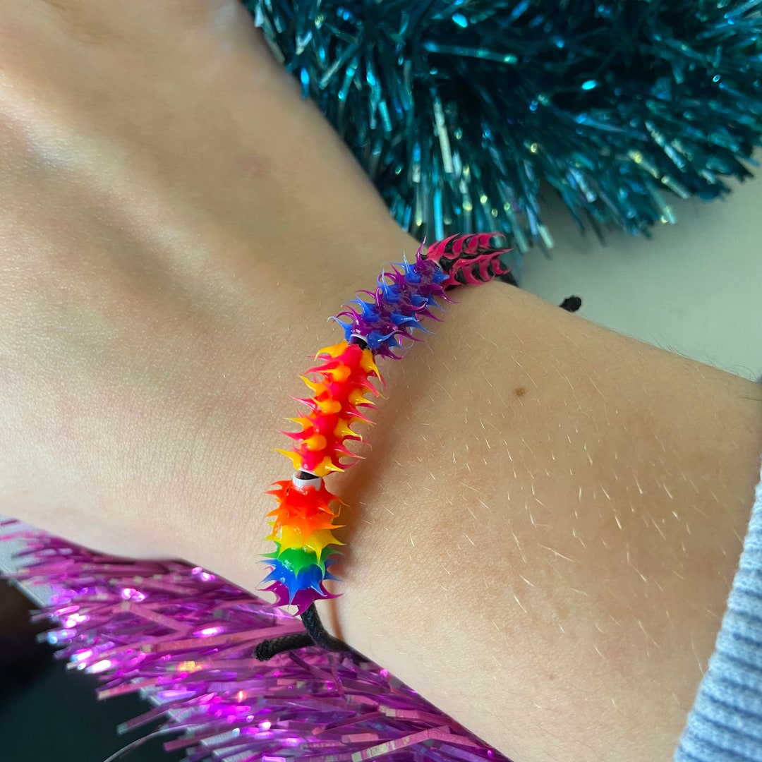 Funky Spike Cord Thong Bracelet. Fun Bracelet . Multicoloured Bracelet ...