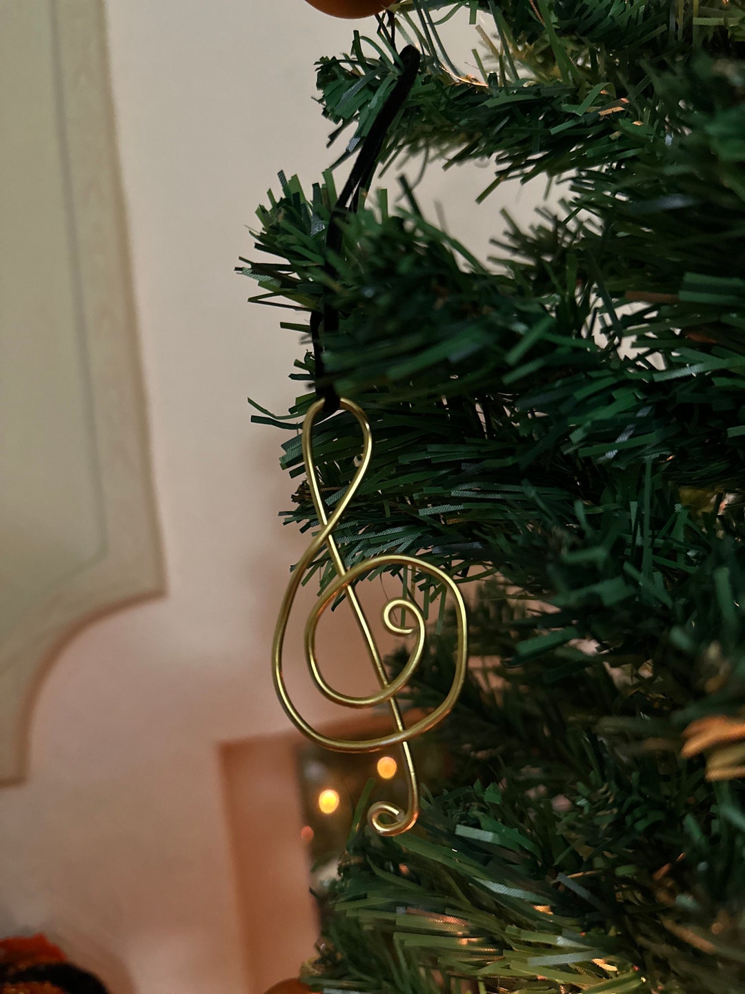 Wire Music Treble Clef Decoration for Bauble Christmas Tree for Wall ...