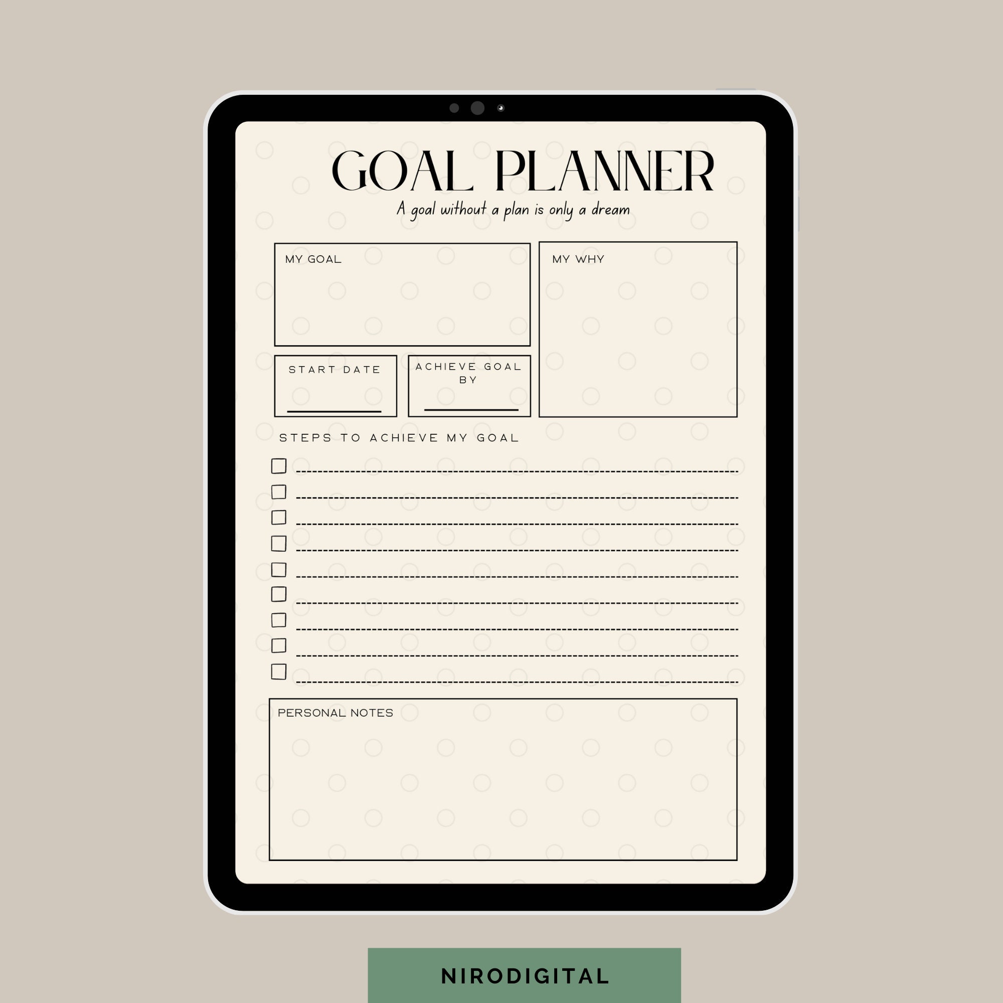 Goal Planner PRINTABLE Four Different Styles Unique Planner - Etsy
