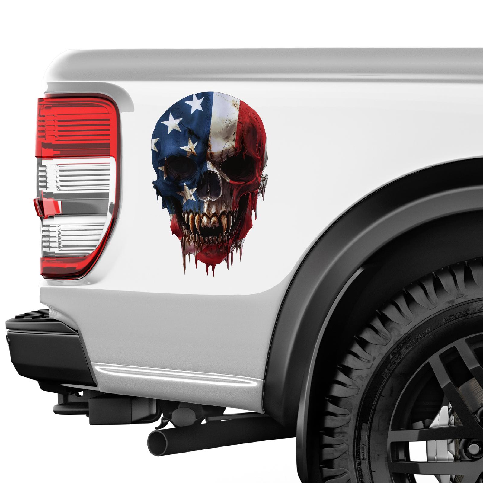 Skull Decal - Skull Sticker for Your Car, Truck, Laptop / USA Flag - Etsy