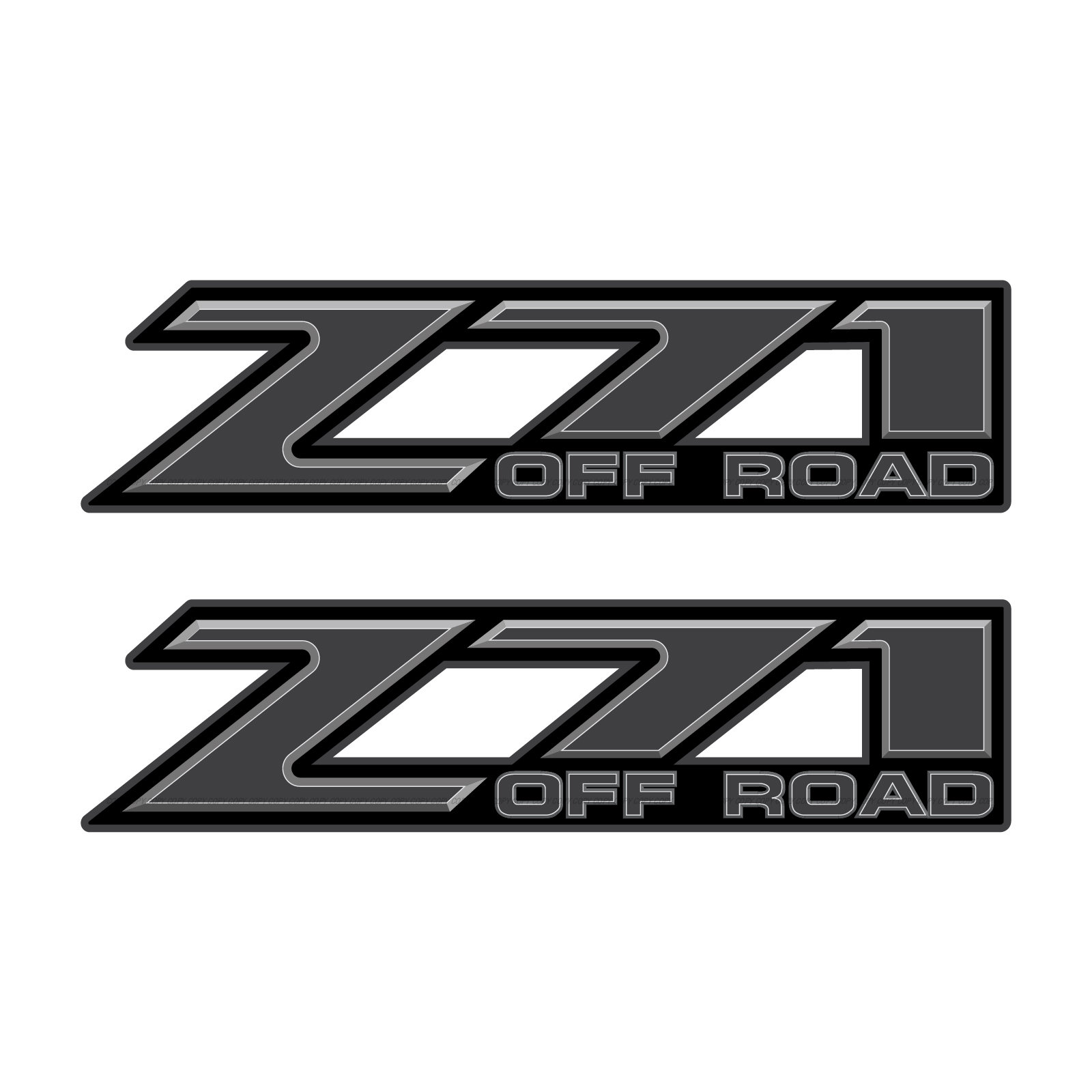Z71 off Road 3D Black Decals Stickers Chevy Silverado / GMC - Etsy