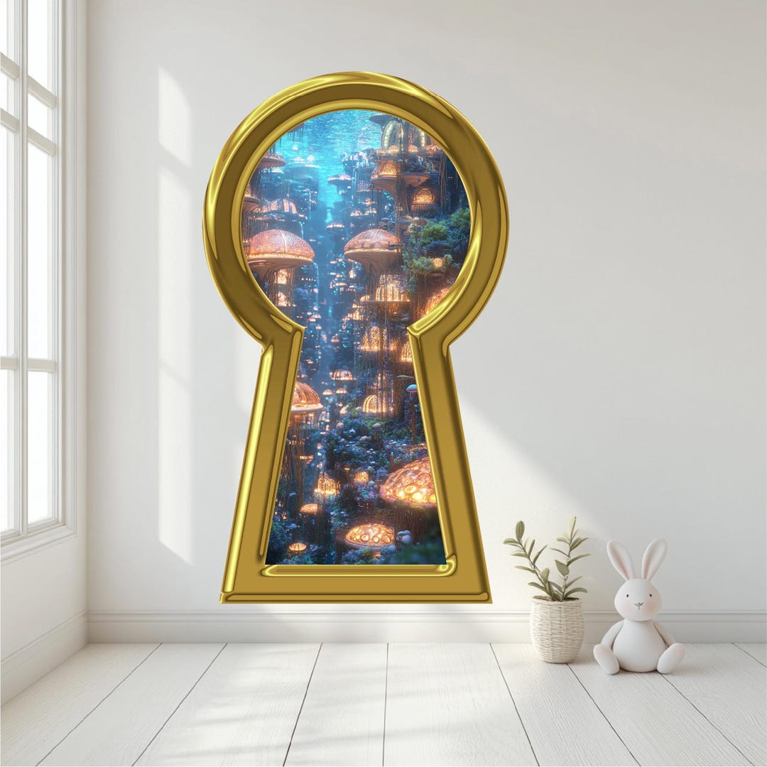 3D Keyhole Wall Decal: Wonderland Fantasy Sticker - Etsy