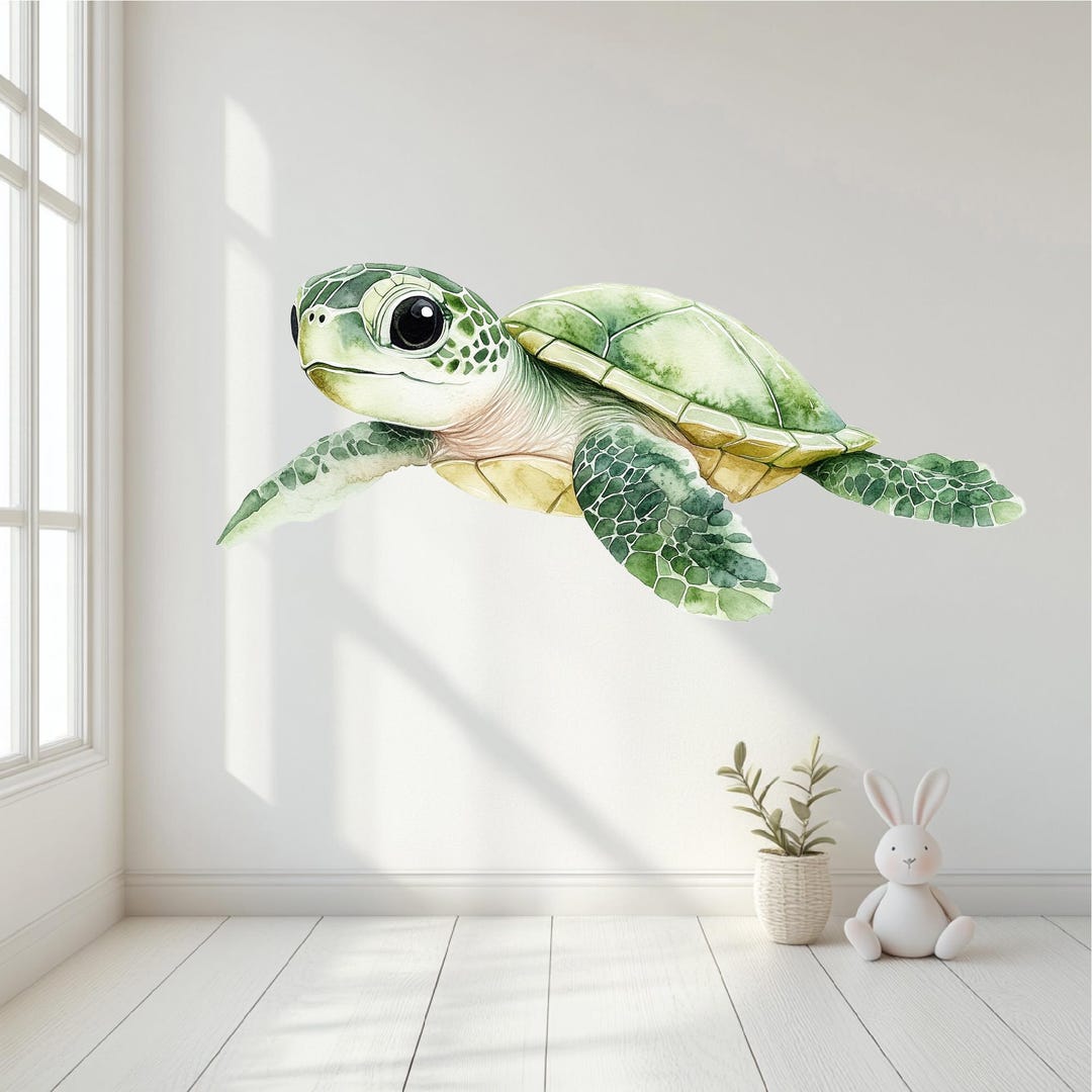 Turtle Wall Decal | Turtle Wall Sticker | Ocean Sea Nursery Decor ...