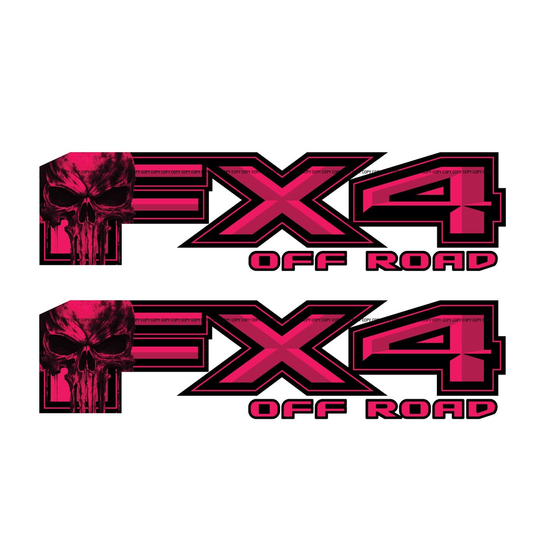 FX4 Offroad Skull Decal Replacement Sticker Ford / Pink - Etsy