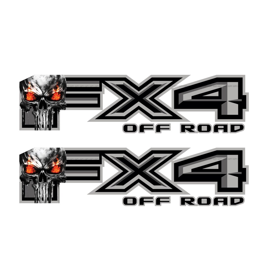 FX4 Offroad Skull Decal Replacement Sticker Ford / Fire - Etsy