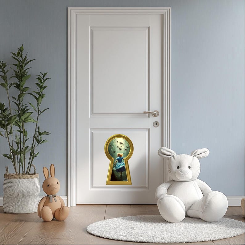 3D Keyhole Wall Decal: Wonderland Fairy Tale Vinyl Sticker - Etsy