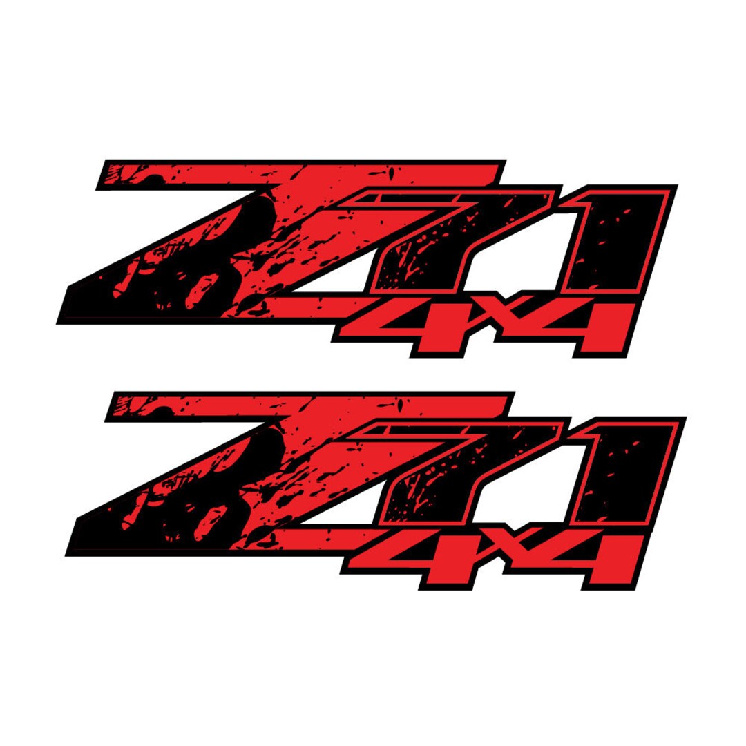 Z71 4x4 Red Splash Truck Decals Stickers for 1500 2500 - Etsy