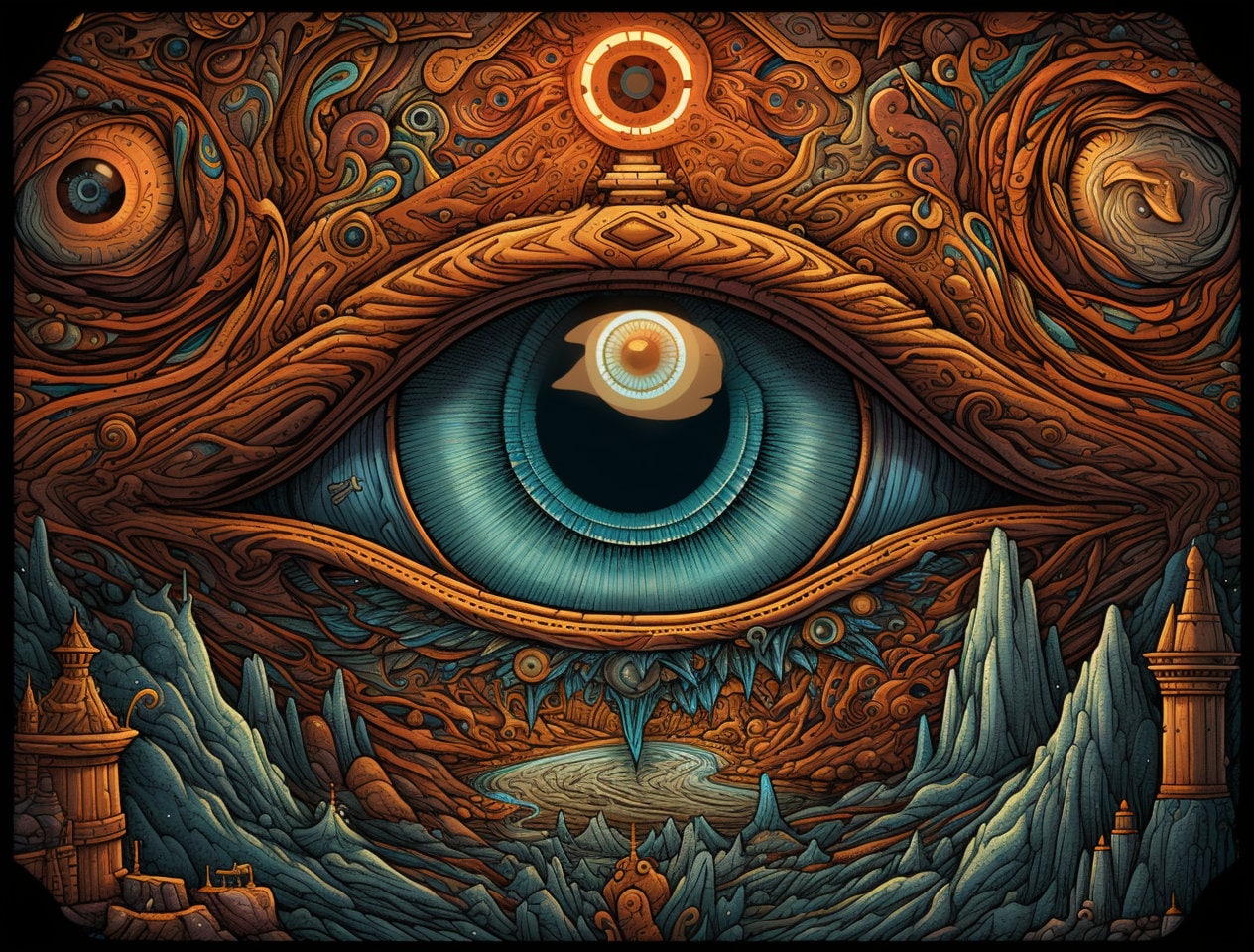 Psychedelic Third Eye Artabstract Eye Wall Art Print - Etsy