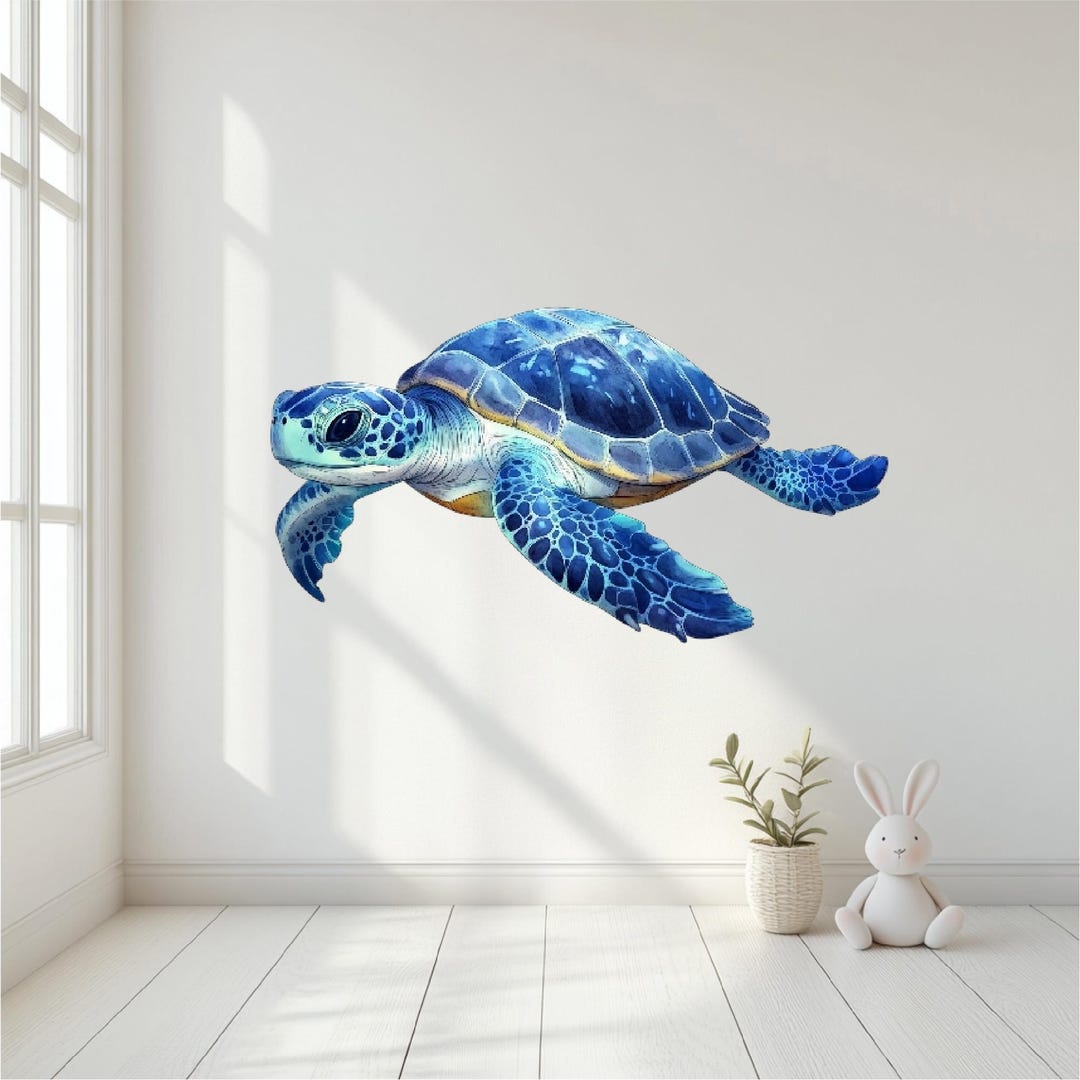 Turtle Wall Decal | Turtle Wall Sticker | Ocean Sea Nursery Decor ...