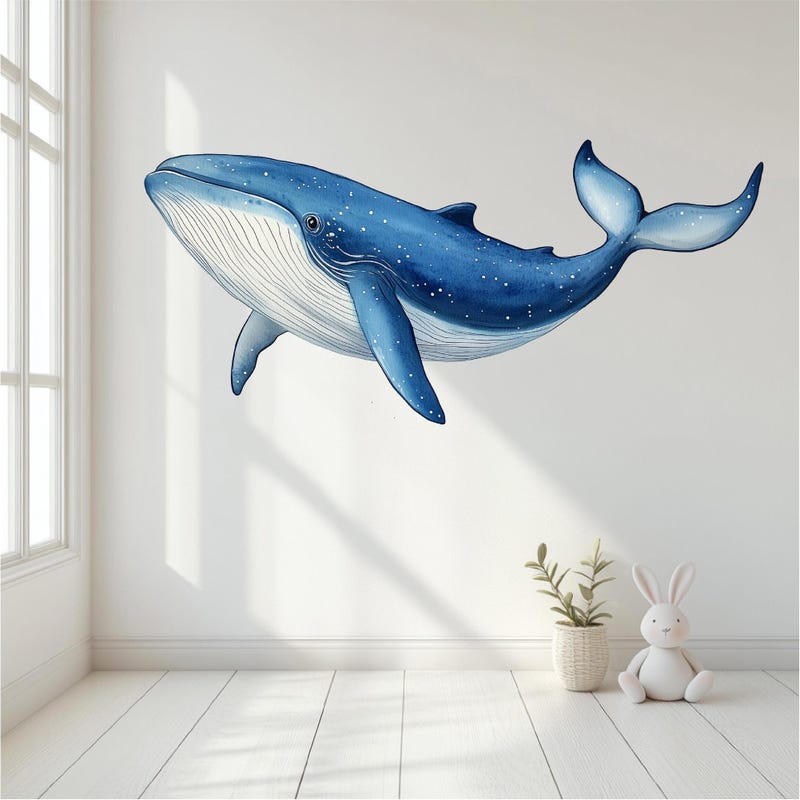 Whale Wall Decal - Etsy