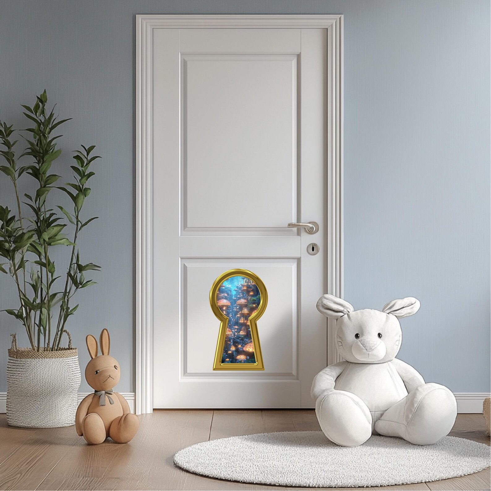 3D Keyhole Wall Decal: Wonderland Fantasy Sticker - Etsy