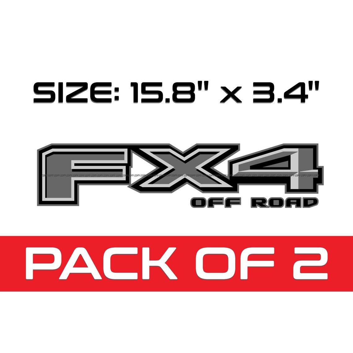 FX4 Offroad Decal Replacement Sticker New Model Ford F150 Truck / Grey ...