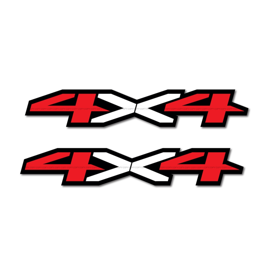 4x4 off Road Red/white X Decal Replacement Sticker / 4x4 Truck GMC ...