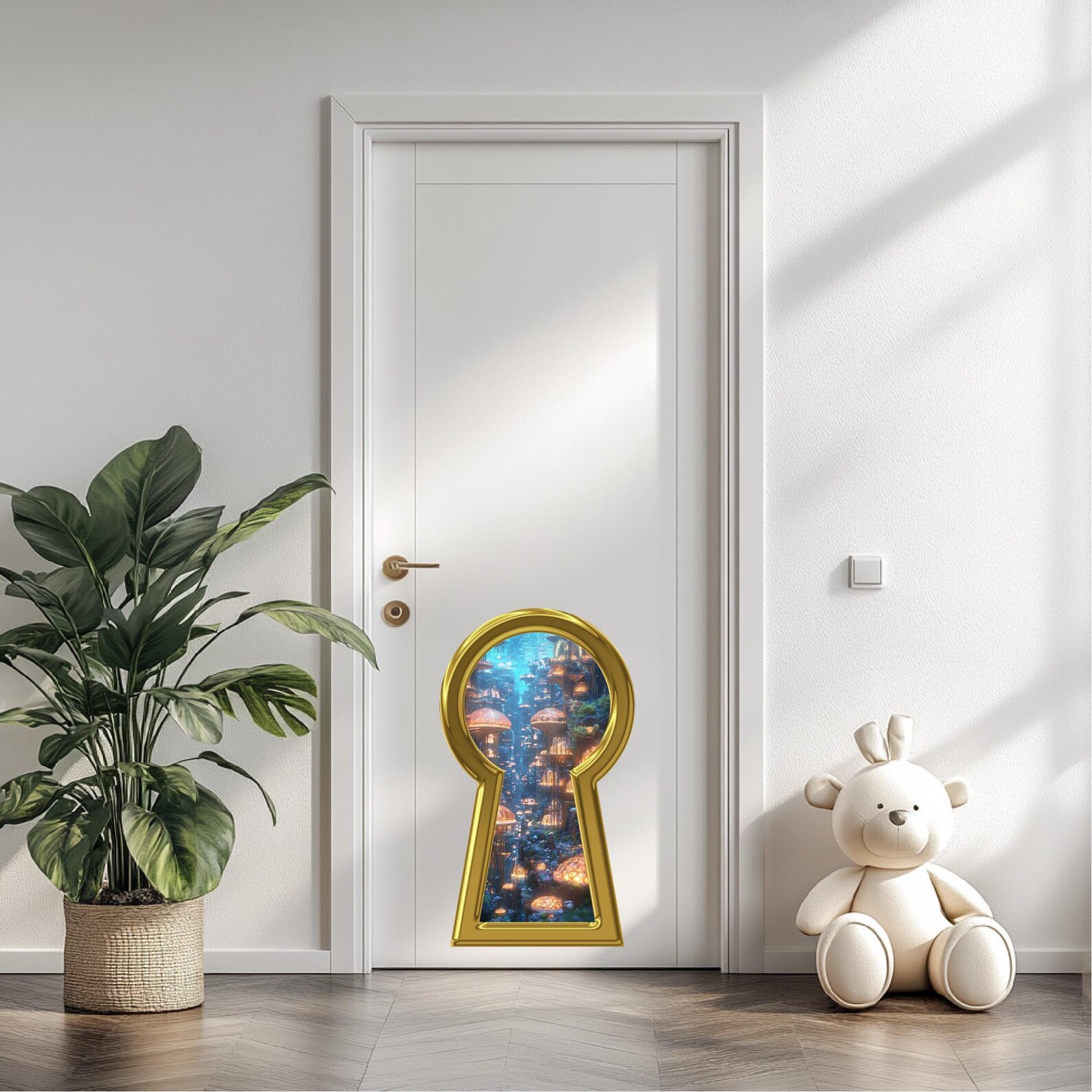 3D Keyhole Wall Decal: Wonderland Fantasy Sticker - Etsy