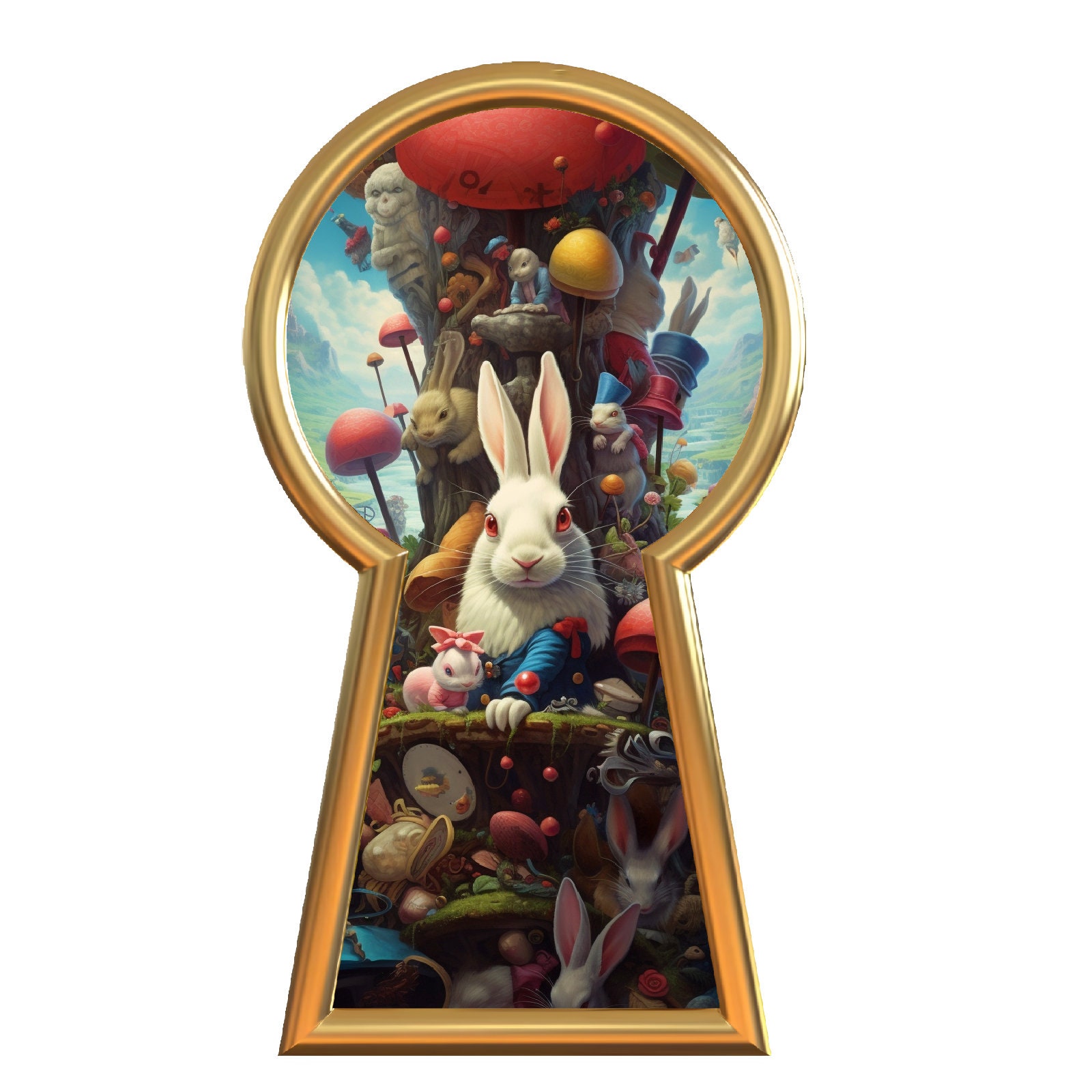 Keyhole 3D Window Wall Decal Forest Wonderland Stickerkids - Etsy