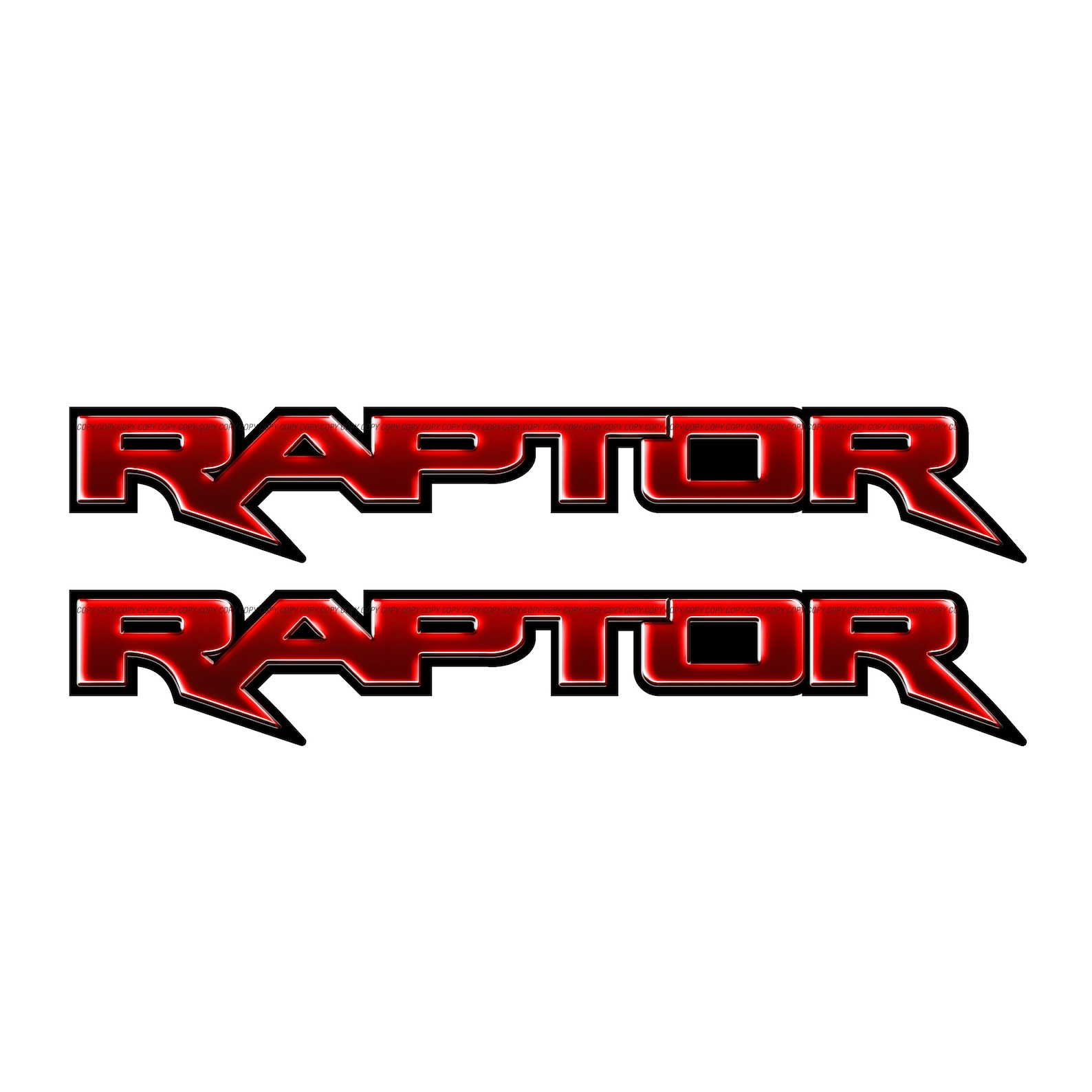 Raptor Metal Decals Package Truck Bed Side / Red - Etsy