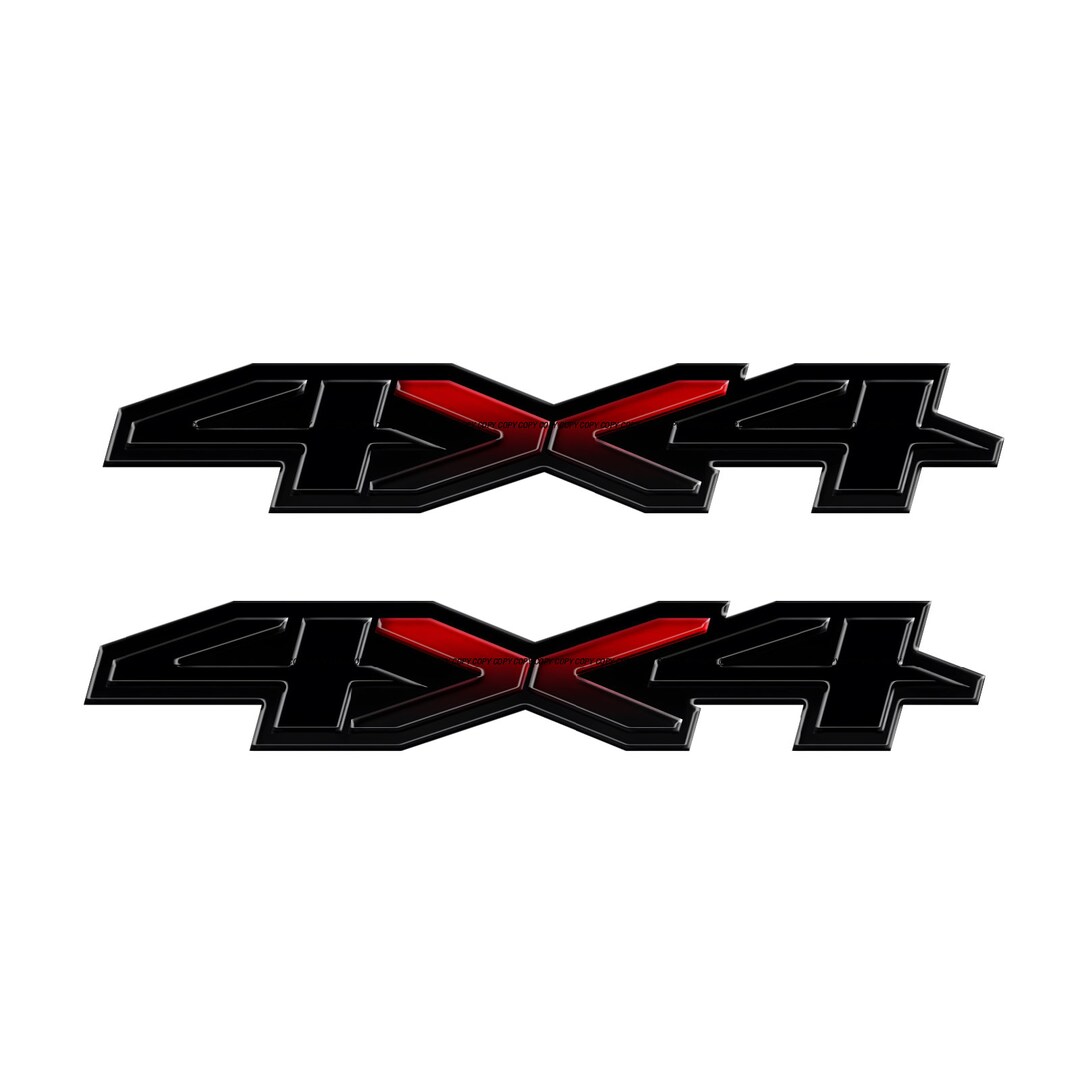 4x4 off Road Black Metallic Decals Replacement Sticker / Red X - Etsy