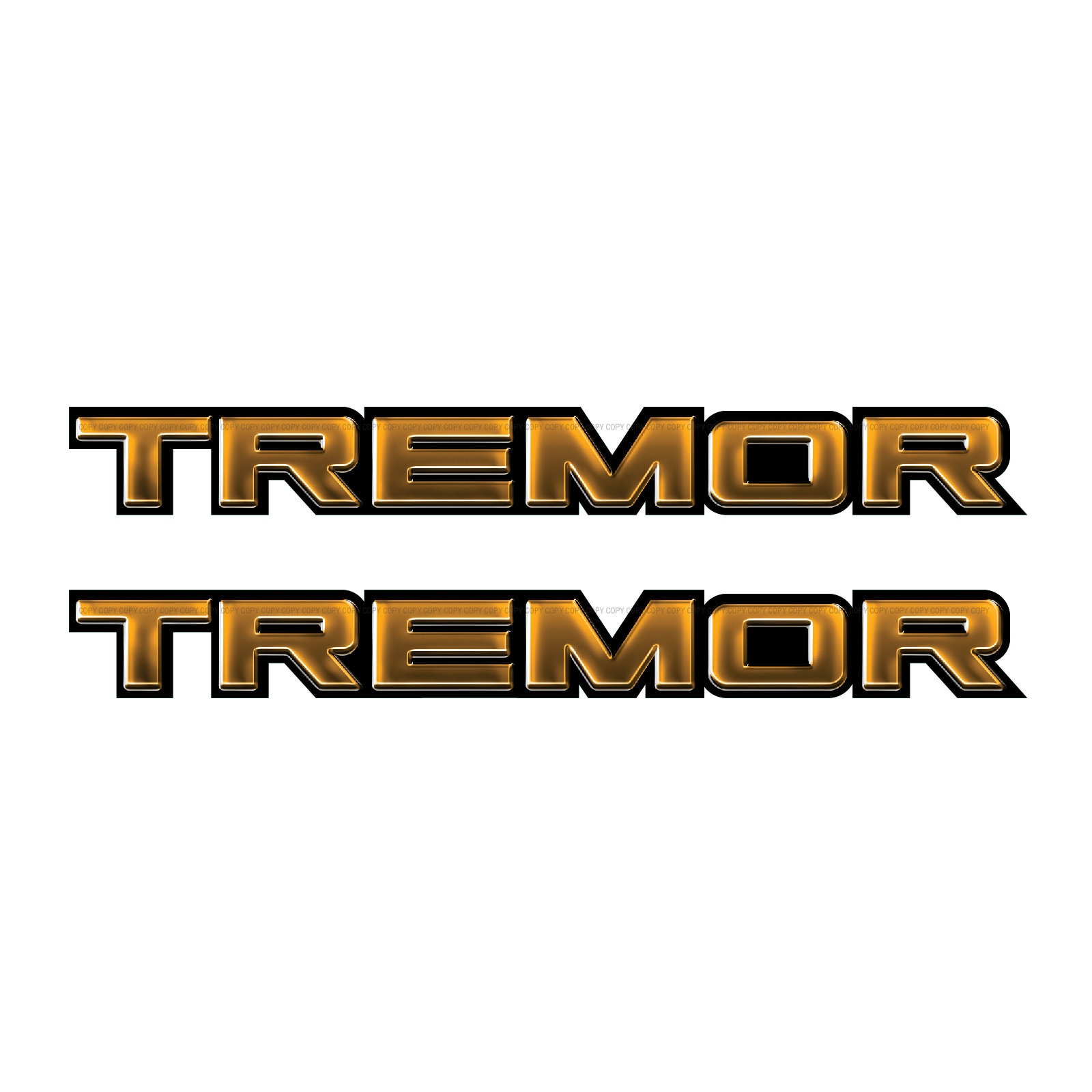 Tremor Metal Gold Decals Package Truck Bed Side F150 F250 - Etsy