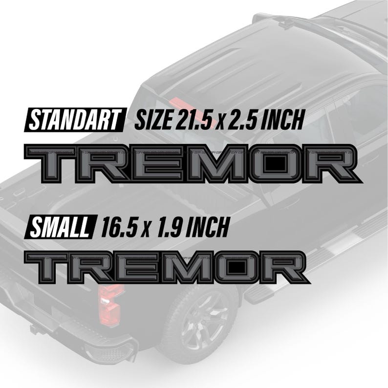 Tremor Decals Package Truck Bed Side - Etsy