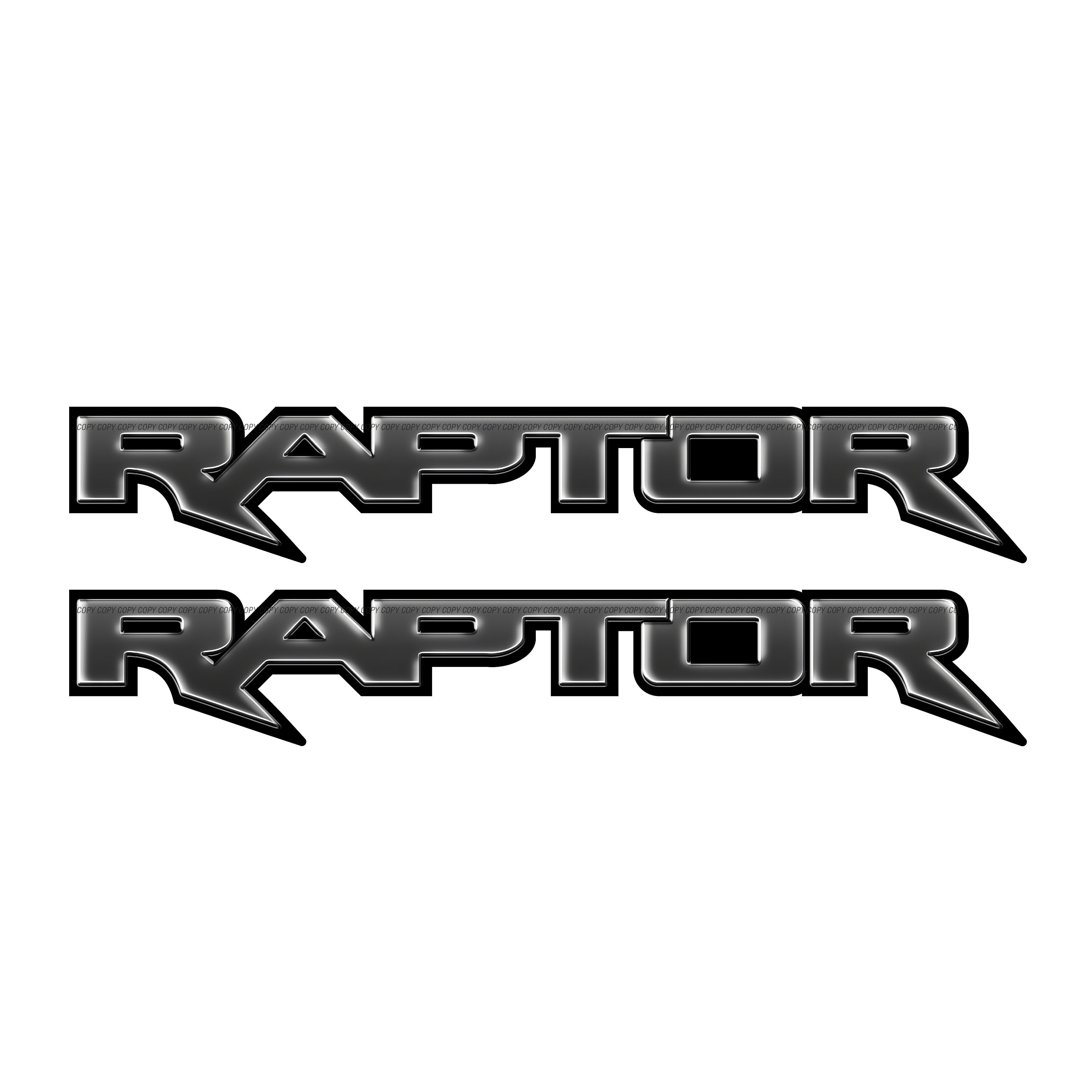 Raptor Metal Decals Package Truck Bed Side / Grey - Etsy