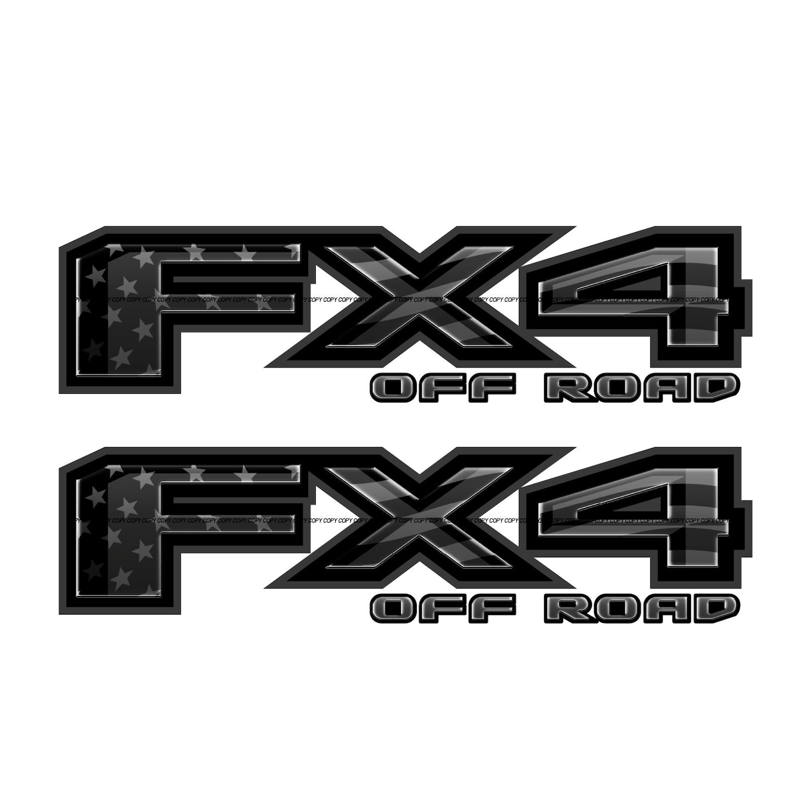 FX4 off Road Decal Replacement Sticker Ford / Grey USA Flag - Etsy