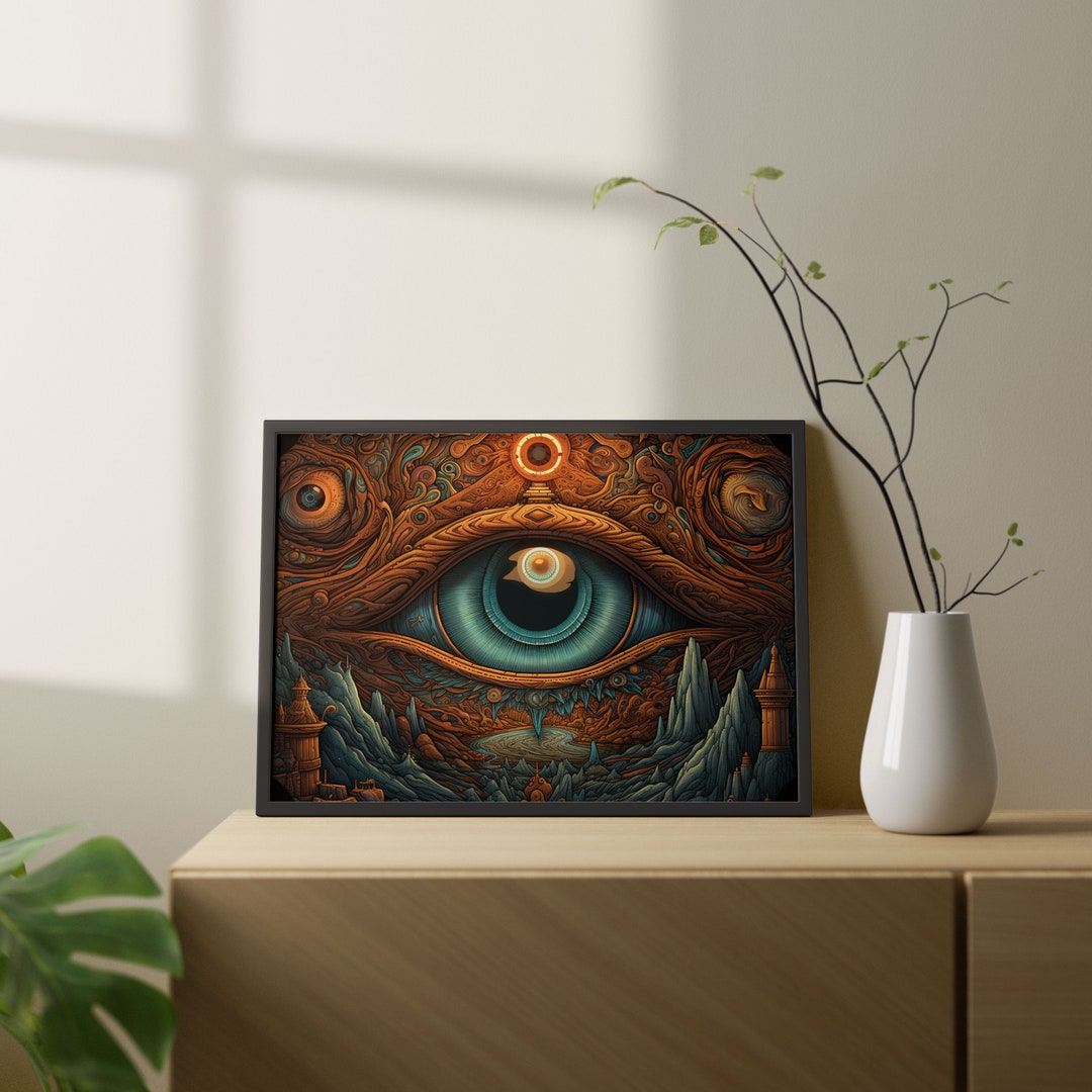 Psychedelic Third Eye Art,abstract Eye Wall Art Print, Colorful Eye ...