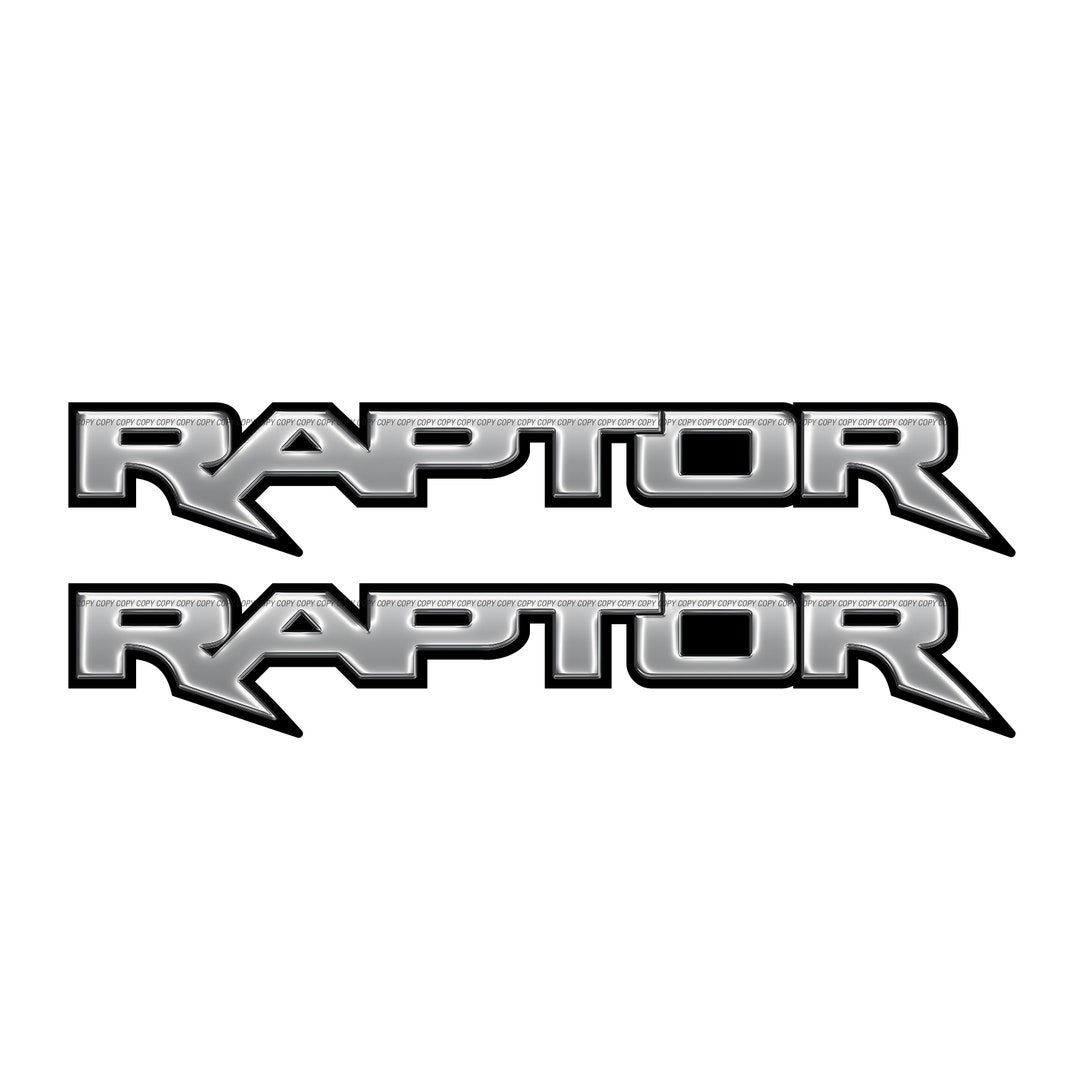 Raptor Metal Decals Package Truck Bed Side / Silver - Etsy