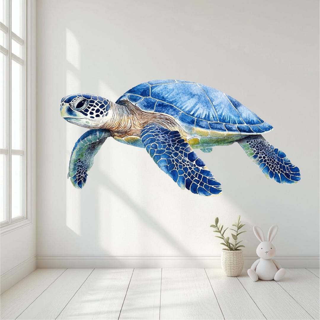 Turtle Wall Decal | Turtle Wall Sticker | Ocean Sea Nursery Decor ...