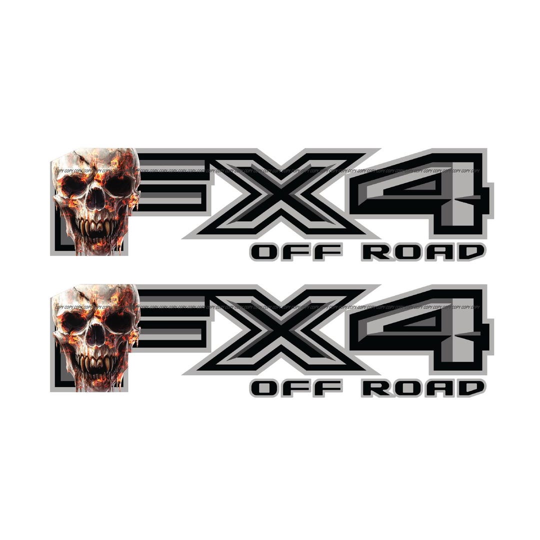 FX4 Offroad Grey Decal Replacement Sticker Ford / Skull Fire - Etsy