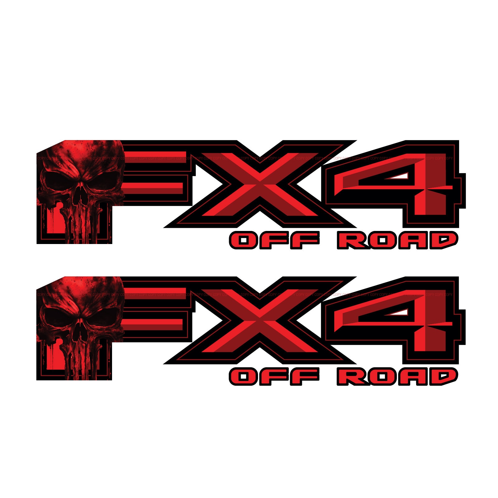 FX4 Offroad Skull Decal Replacement Sticker Ford / Red - Etsy