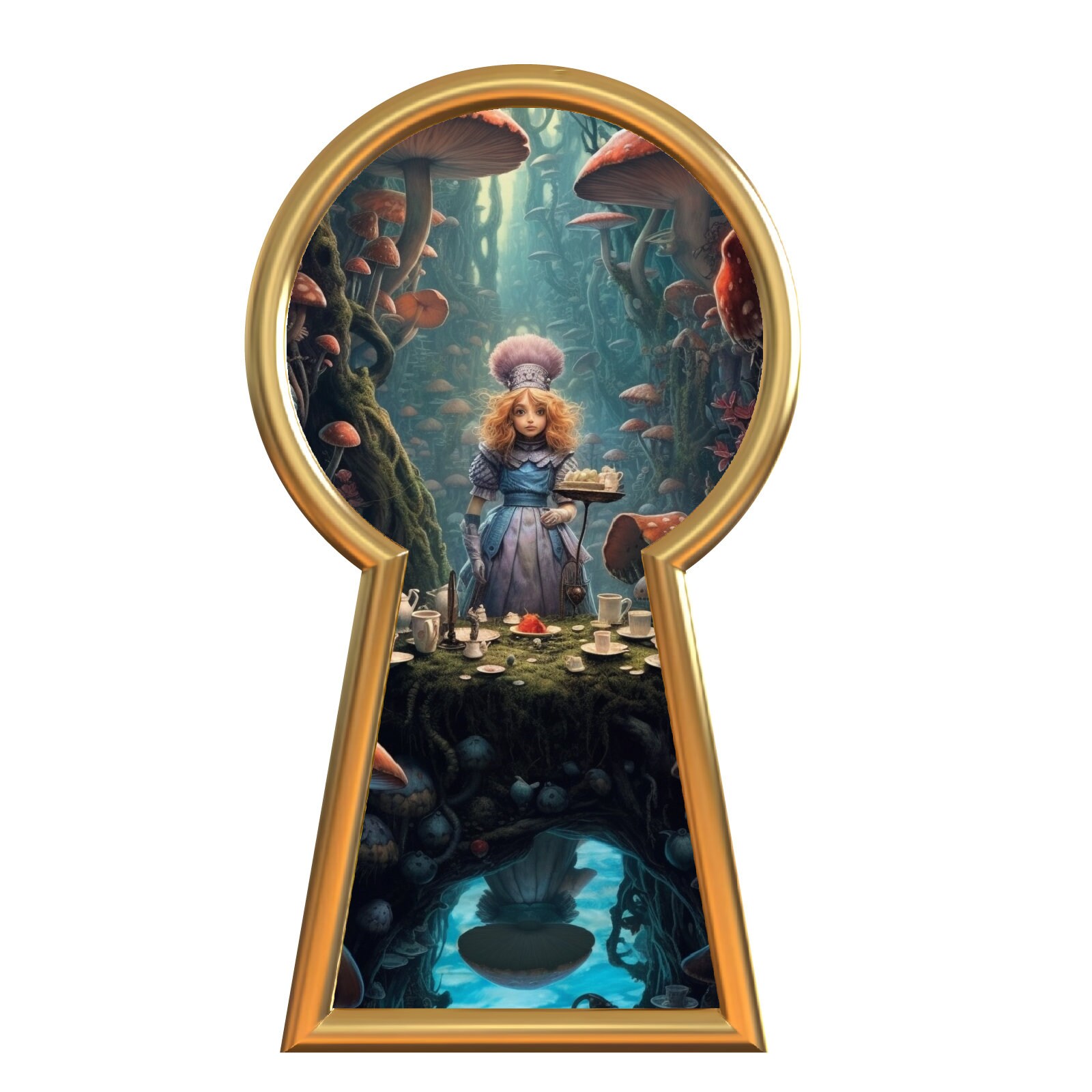 Keyhole 3D Window Wall Decal, Forest Wonderland Sticker,kids Room Decor ...