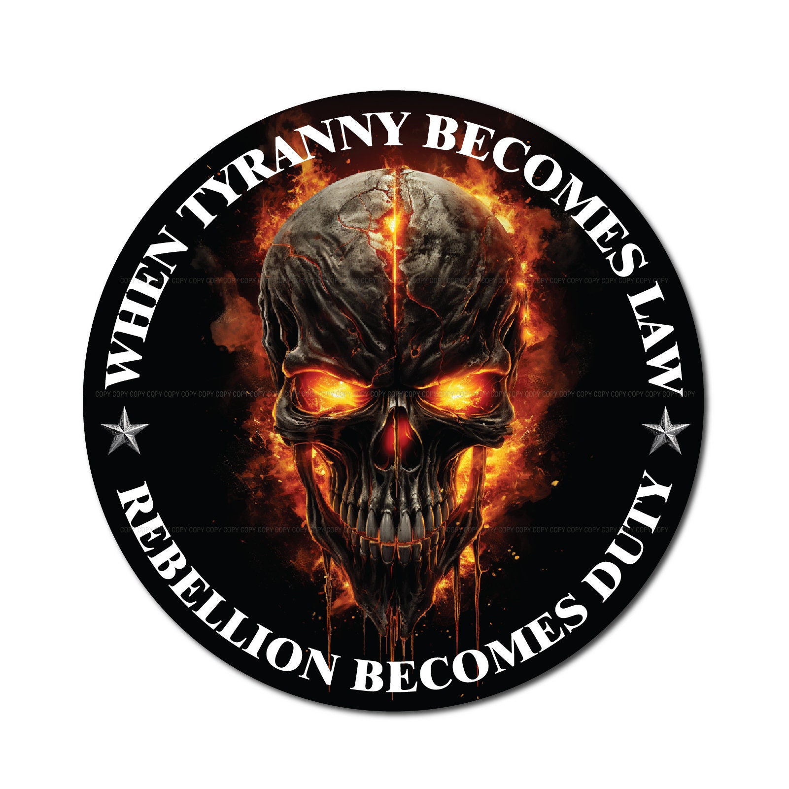 When Tyranny Becomes Law, Rebellion Becomes Duty Sticker Decal for Your ...