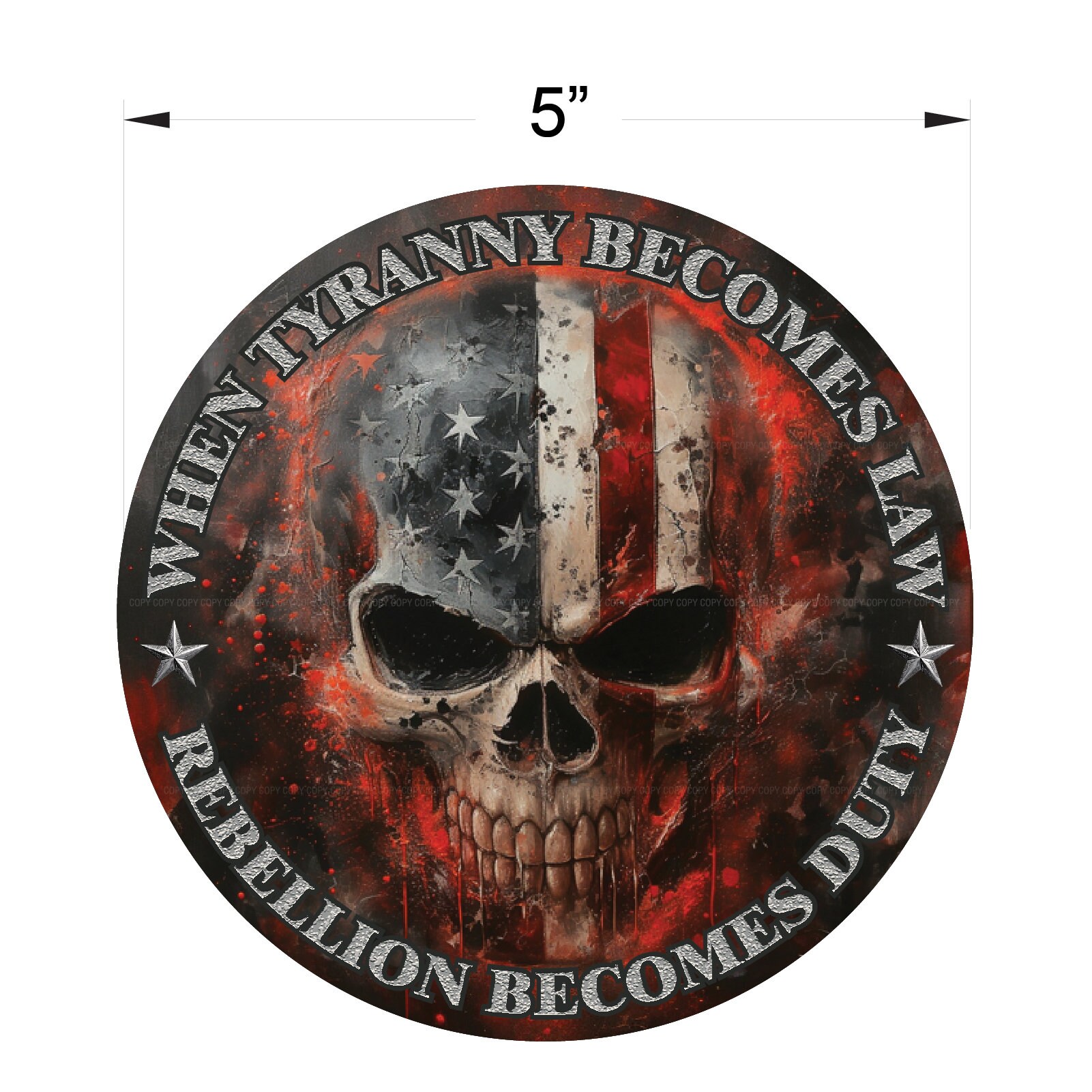 When Tyranny Becomes Law, Rebellion Becomes Duty Sticker Decal for Your ...