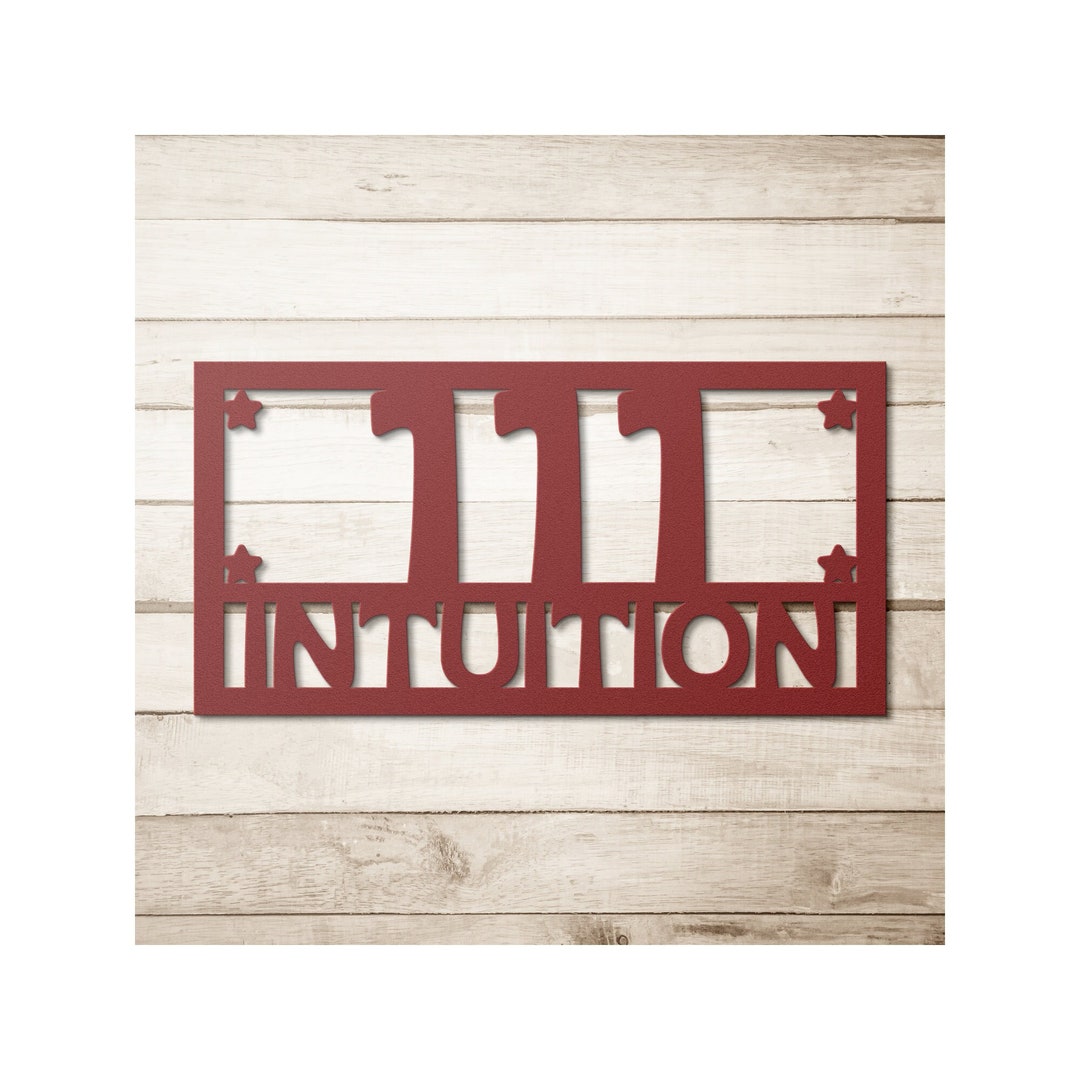 Angel Numbers Metal Sign, Angel Number 111 Intuition Wall Sign ...