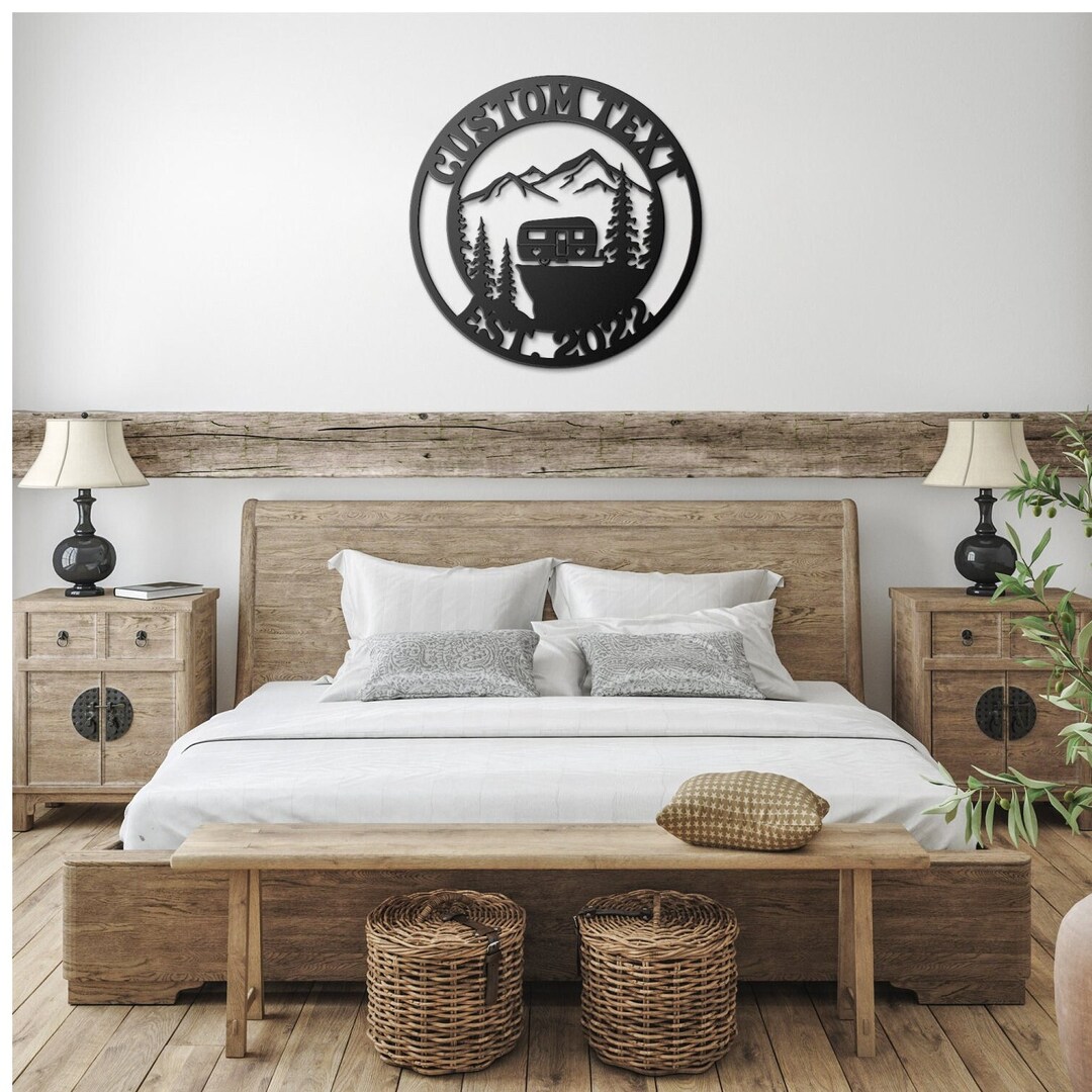 Camper Custom Metal Sign, Mountains Sign, Camping Sign, Van Life Sign ...