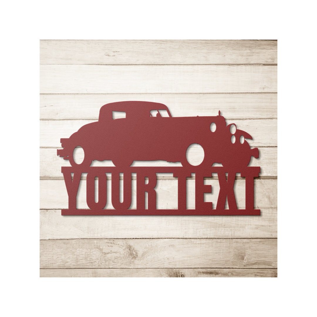 Classic Car Metal Sign Custom Metal Sign Vintage Car Sign - Etsy