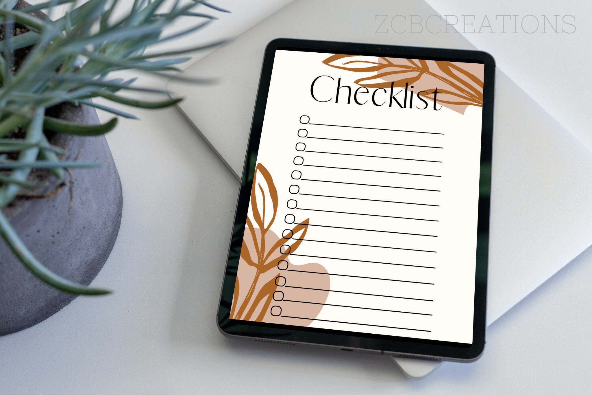 Blank Checklist, Instant Digital Download, PDF FILE, Simple Tasks List ...